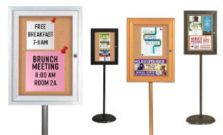 Premium Quality Cork Board Single Post Pedestal Floorstand Sign Holders ...