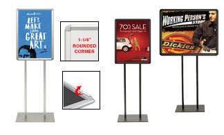Easy & Stylish Displays: Shop Double Pole Floor Stand Sign Holders – 1 ...