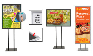 Quick & Professional Displays: Shop Double Pole Floor Stand Sign ...