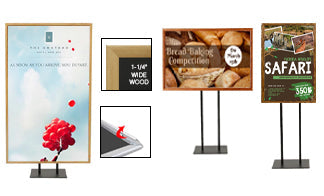 Elegant Displays: Shop Double Pole Floor Stand Sign Holders – 1 1/4 ...