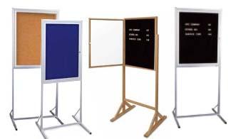 Buy Enclosed Double-Pole Pedestal Message Boards – FloorStands