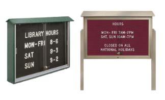 Browse Letterboard Enclosed Boards Single Post Pedestal Floorstand ...