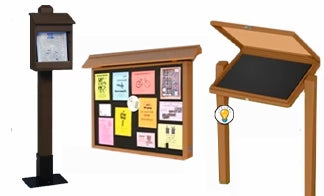 View Outdoor Enclosed Public Notice Message Boards – FloorStands