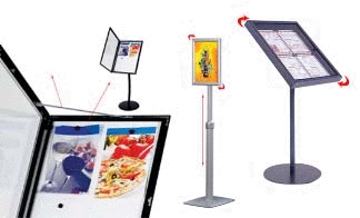 Adjustable Floor Sign Holders: Rotating Sign Frame Stands – FloorStands
