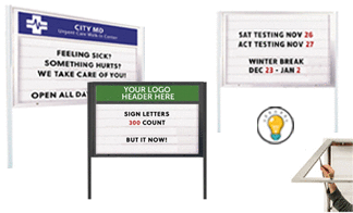 Value Line Freestanding Outdoor Reader Boards - DOUBLE SIDED – FloorStands