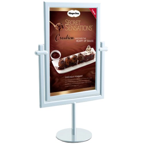 Countertop 11 x 14 Lightweight Aluminum Swivel Display - Double-Sided ...