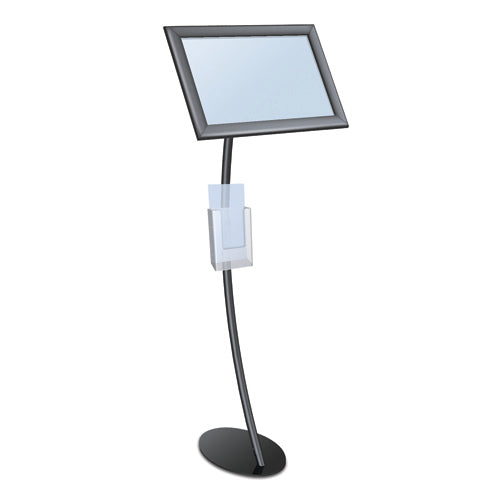 11x14 Angled Sign Frame Sign Stand with Curved Pole (Snap-Open Design ...