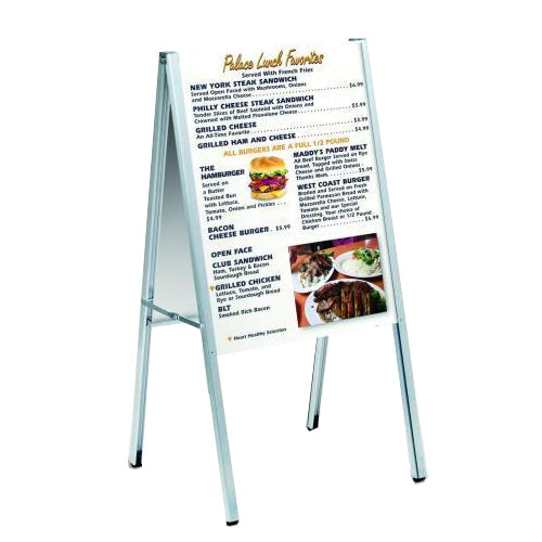 Ultra Value A-Frame Collapsible Sign Holder 24x36 Black & Silver Stands ...