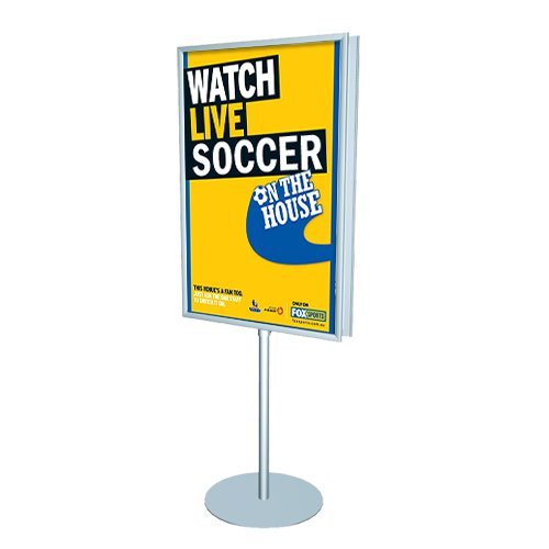 24x36 Modern Poster Display Sign Stand | Black + Silver Finishes ...
