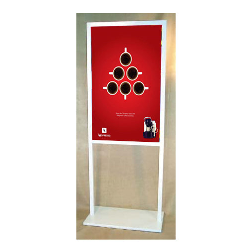 28x44 Jumbo Poster Sign Holder | Double Post – FloorStands