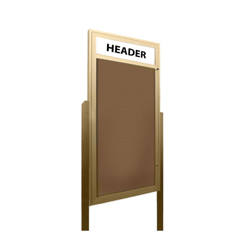 48x84 Extra Large Outdoor Bulletin Board w Header & Posts Ships Free ...