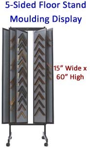5 Panels Floor Stand Moulding Displayer (15" x 60" Sides) – FloorStands