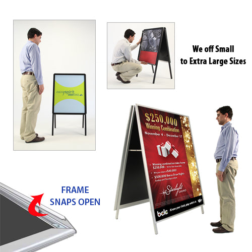 A-Frame 12x36 Sign Holder | Snap Frame 1 1/4" Wide FREE Shipping ...