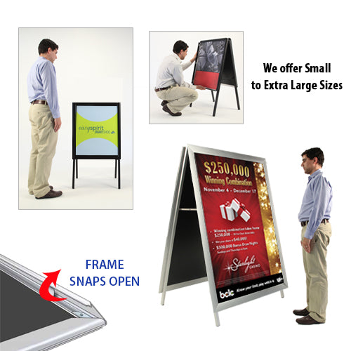 A-Frame 24x30 Sign Holder | Snap Frame BOLD 2 1/2" Wide FREE Shipping ...
