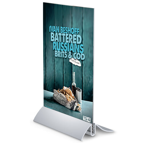 Crescent Base Counter Top Displays 7" (Upright Base) | No Acrylic ...