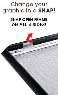 Curved Post Display Stand with Snap Open Rotating Sign Frame 18x22 ...