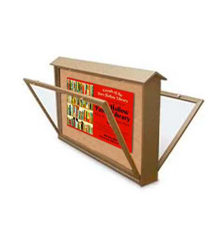 Double Sided 48x36 Free Standing Message Center with Cork Board - Eco ...
