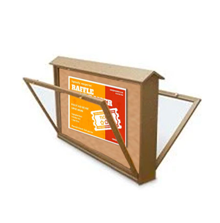 Double Sided 48x48 Free Standing Message Center with Cork Board - Eco ...