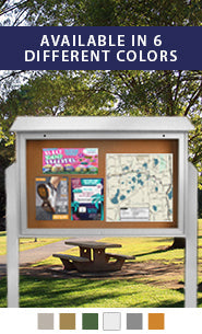 Eco-Design, Double-Sided 60x24 Free-Standing Message Center Cork Board ...