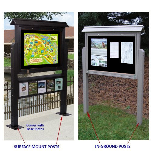 Eco-Design 42 x 28 ULTRA-SIZE Information Center Stand Message Board ...