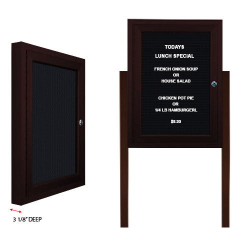 X Large Radius Edge Outdoor Enclosed Letter Boards + Lights Standing ...