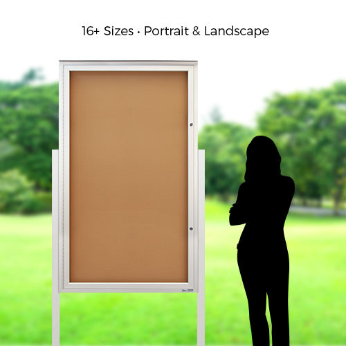 Standing Extreme WeatherPlus Extra Large Outdoor Poster Cases – FloorStands