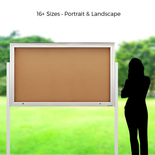 Standing Extreme WeatherPlus X-Large Outdoor Enclosed Bulletin Board ...
