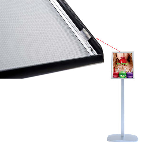 Rotating Sign Frame Stand with 8.5x11 Restaurant Menu Snap Frame ...