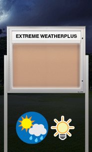Extreme WeatherPlus™ Outdoor Bulletin Boards on Posts + LED + Header ...