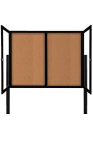 Free Standing 48x48 Outdoor Enclosed Bulletin Boards 2 Door SHIPS FREE ...