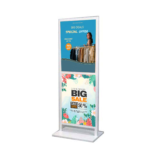2-Tier Poster Display Floor Stand | 22x28 Sign Holder with Steel Base ...