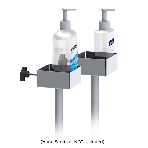 Hand Sanitizer Pump Tray Stand | Silver Finish – FloorStands