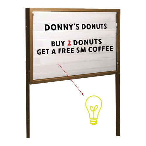 Freestanding Heavy Duty Reader Board 72x48 available in 4 Finishes with ...