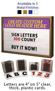 Freestanding Heavy Duty Reader Board 84x60 with Personalized Header ...