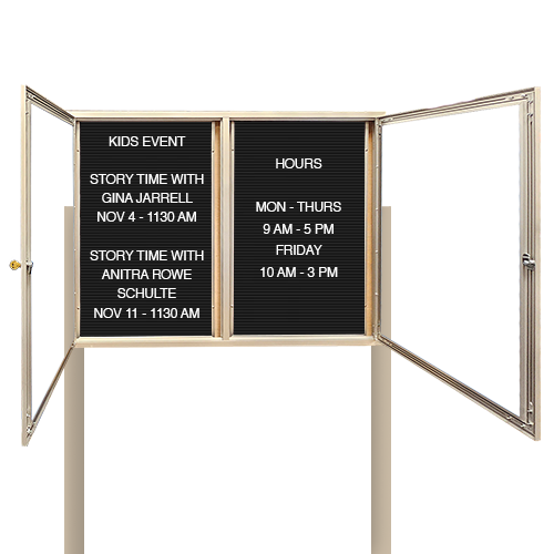 Extreme WeatherPlus™ 2-3 Door Outdoor Letter Board Stand with Header ...