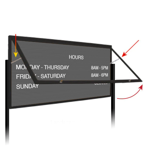 Extreme WeatherPlus™ XL Outdoor Letter Board Metal Display Stand ...