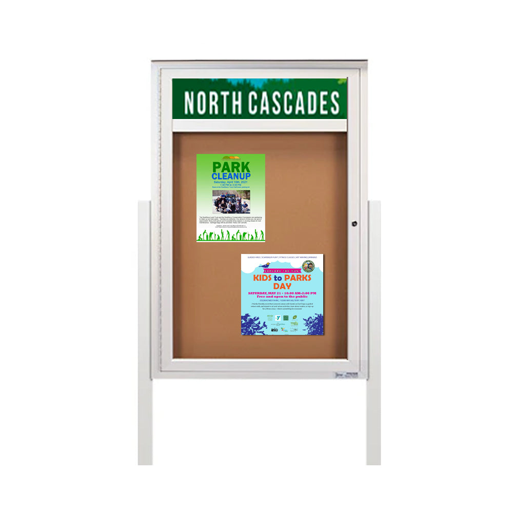 Freestanding Extreme WeatherPlus Outdoor Poster Display Cases + Header ...