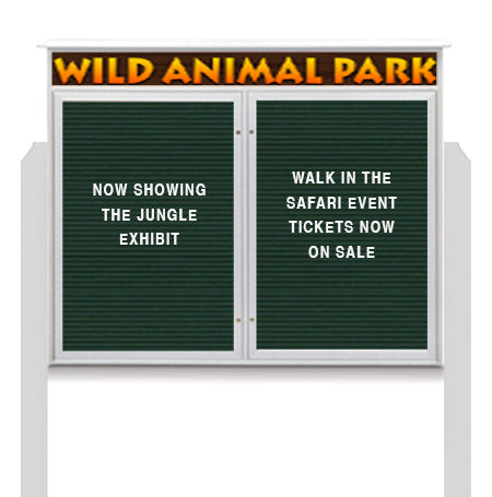 48x48 Standing Enclosed Outdoor Message Center Letter Boards with ...