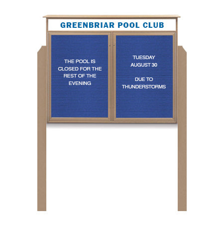 48x48 Standing Enclosed Outdoor Message Center Letter Boards with ...