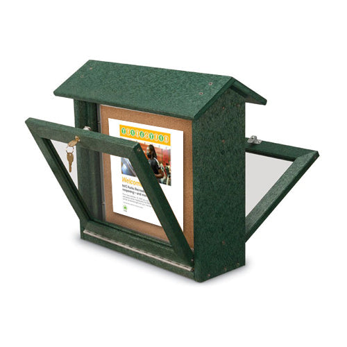 Eco-Design Two-Sided 16x34 MINI Message Center with Post +Cork Board ...
