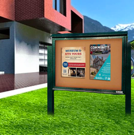 Eco-Design, Double-Sided 48x24 Free Standing Message Center +Corkboard ...