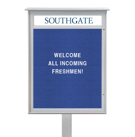12x18 Standing Outdoor Letter Board Message Center with Header ...