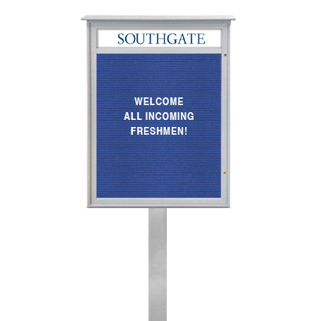 12x18 Standing Outdoor Letter Board Message Center with Header ...