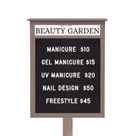 20x20 Standing Outdoor Letter Board Message Center with Header ...