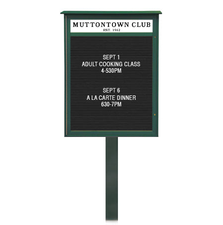 8.5x11 Standing Outdoor Letter Board Message Center with Header ...