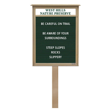 8.5x14 Standing Outdoor Letter Board Message Center with Header ...
