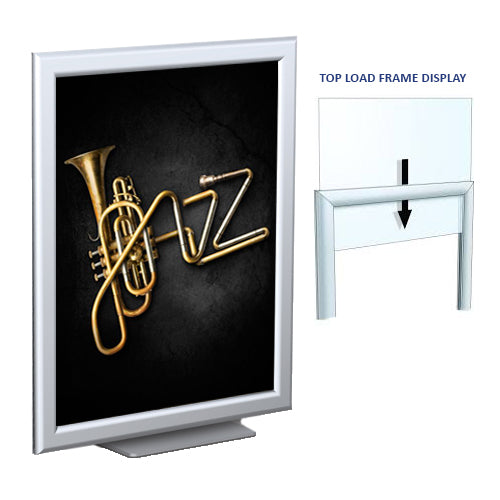 Light Weight Aluminum Counter Top Sign Holder 11" x 17" Sign Frame ...