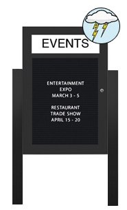 Outdoor Standing Enclosed Letter Board Display Cases + Message Header ...