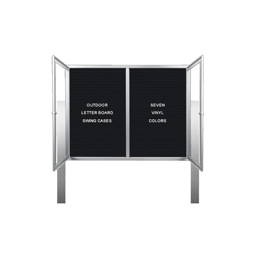 Outdoor Letter Board Display Cases Standing 2-3 Doors Free Shipping ...