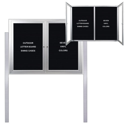 Outdoor Standing Enclosed Letter Boards 2 & 3 Door 38 Sizes Ships Free ...